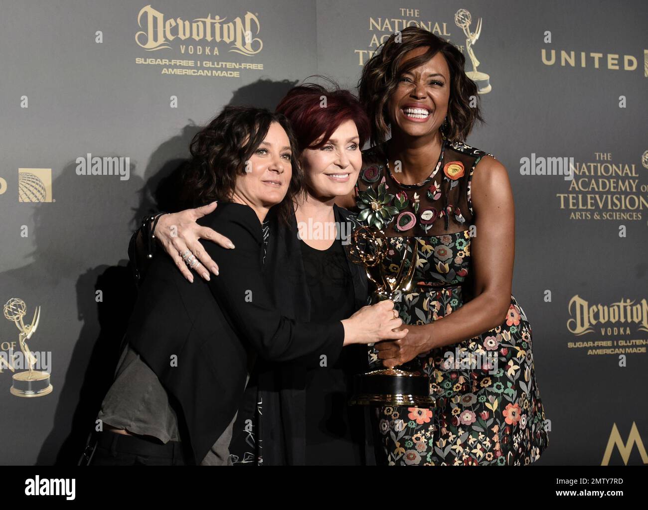 Sara Gilbert, from left, Sharon Osbourne, Aisha Tyler, winners of the ...