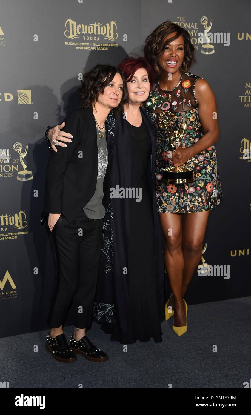 Sara Gilbert, from left, Sharon Osbourne, Aisha Tyler, winners of the ...