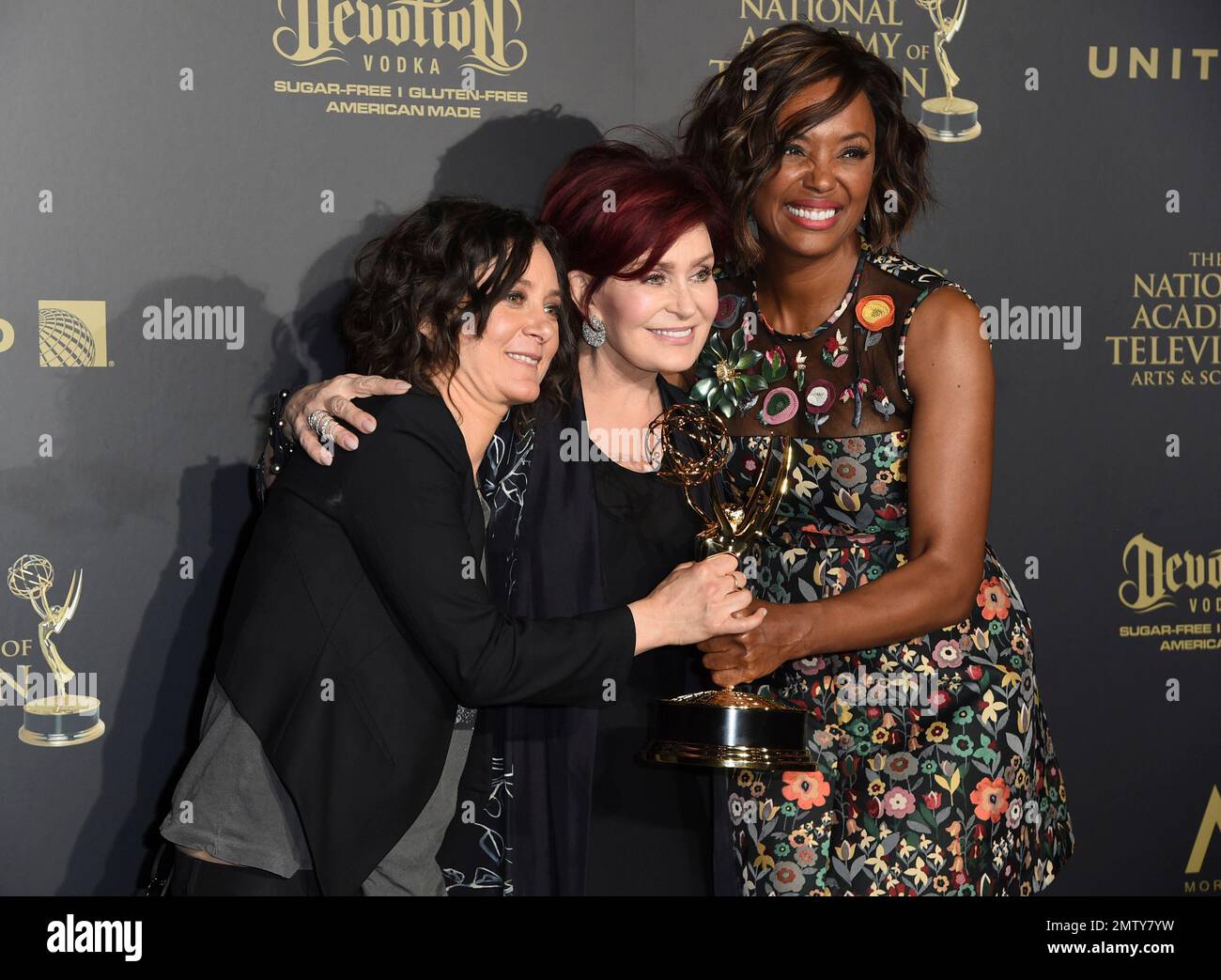Sara Gilbert, from left, Sharon Osbourne, Aisha Tyler, winners of the ...