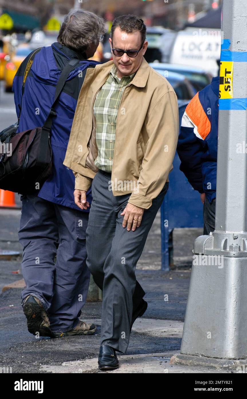 Tom Hanks films scenes on the set of "Extremely Loud and Incredibly ...