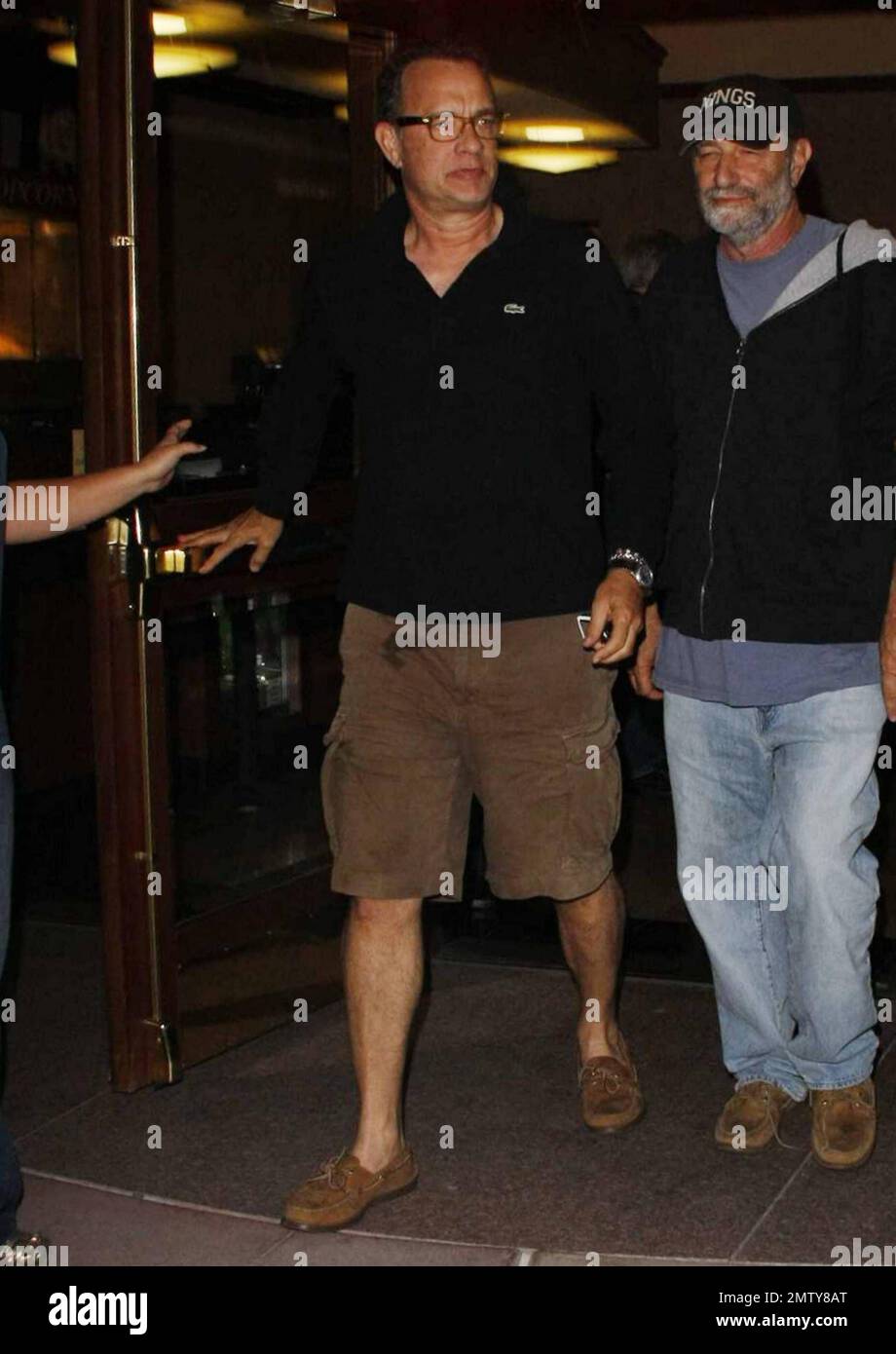 Oscar winning actor, producer, director and writer Tom Hanks leaves the ...