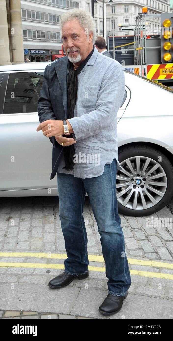 Legendary singer Sir Tom Jones, who turned 70 last month, is all smiles ...