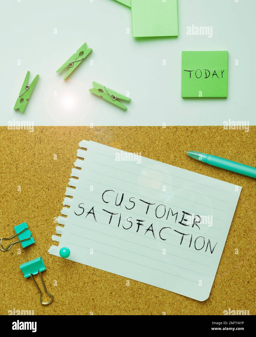 Hand Writing Sign Customer Satisfaction Word Written On Exceed