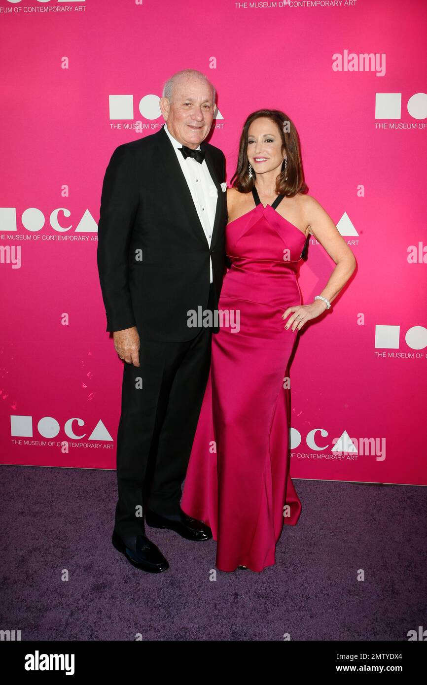 Bruce Karatz, left and MOCA Gala chair Lilly Tartikoff pose at The ...
