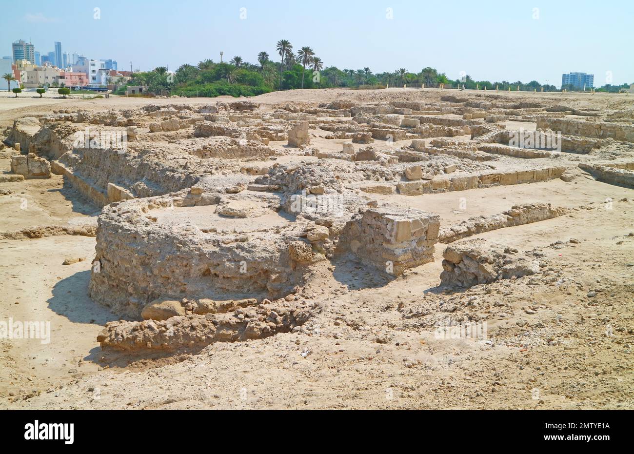 Amazing View of Bahrain Fort or Qal'at al-Bahrain Structure Ruins with ...