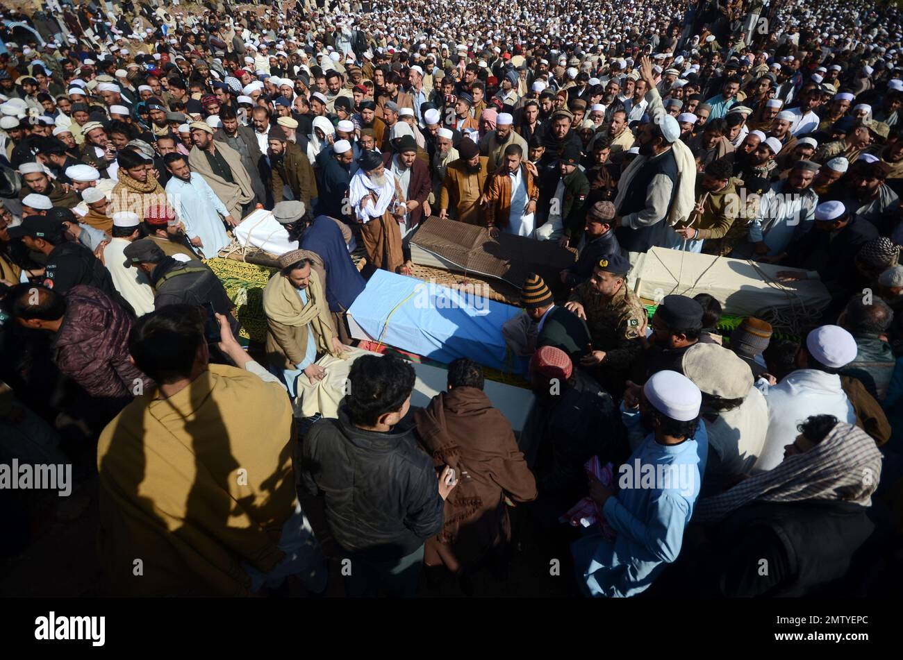 January 30, 2023, kohat, Khyber Pakhtunkhwa, Pakistan: People attend ...