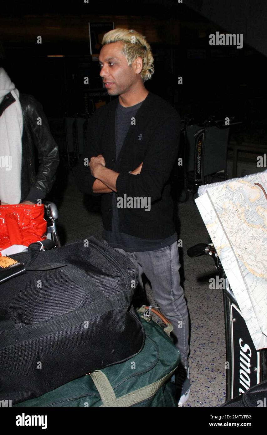 Tony Kanal arrives at LAX with a female friend. Los Angeles, CA 3/19/10 ...