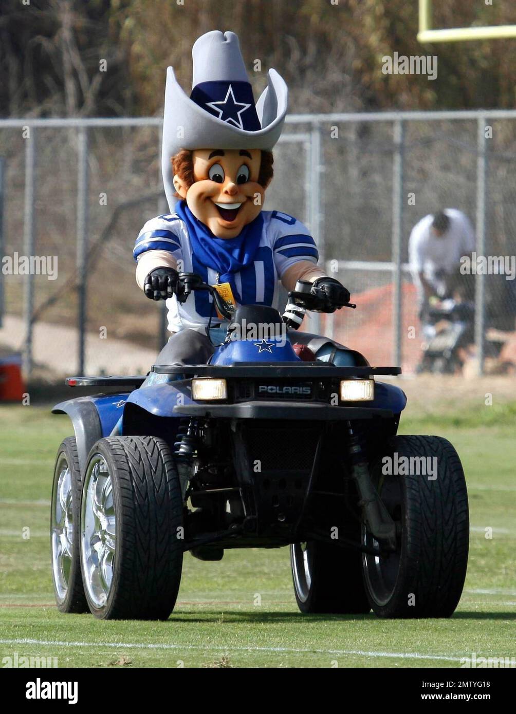 Rowdy has some fun at the Dallas Cowboys training camp. While on the ...