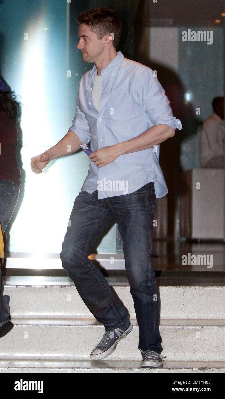 EXCLUSIVE!! Topher Grace leaves an LA hotel with what appears to be a ...
