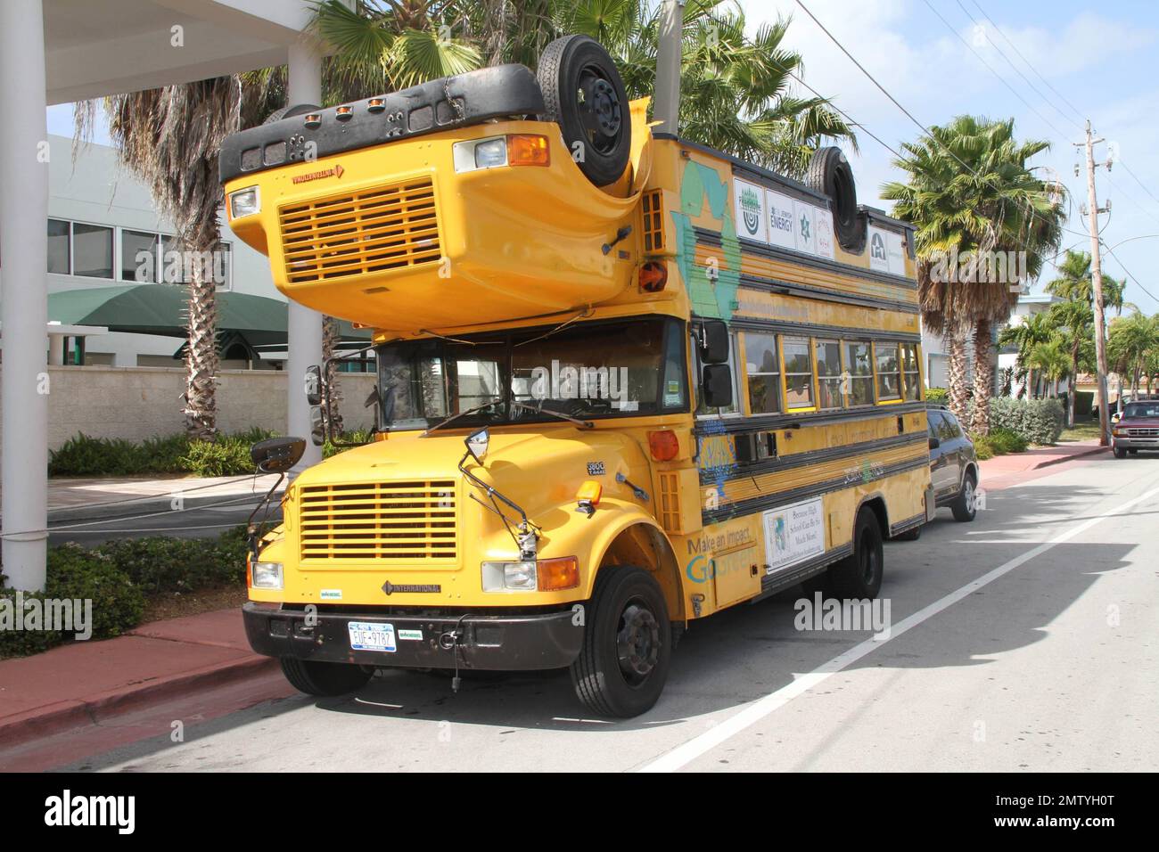 Topsy turvy bus hi-res stock photography and images - Alamy
