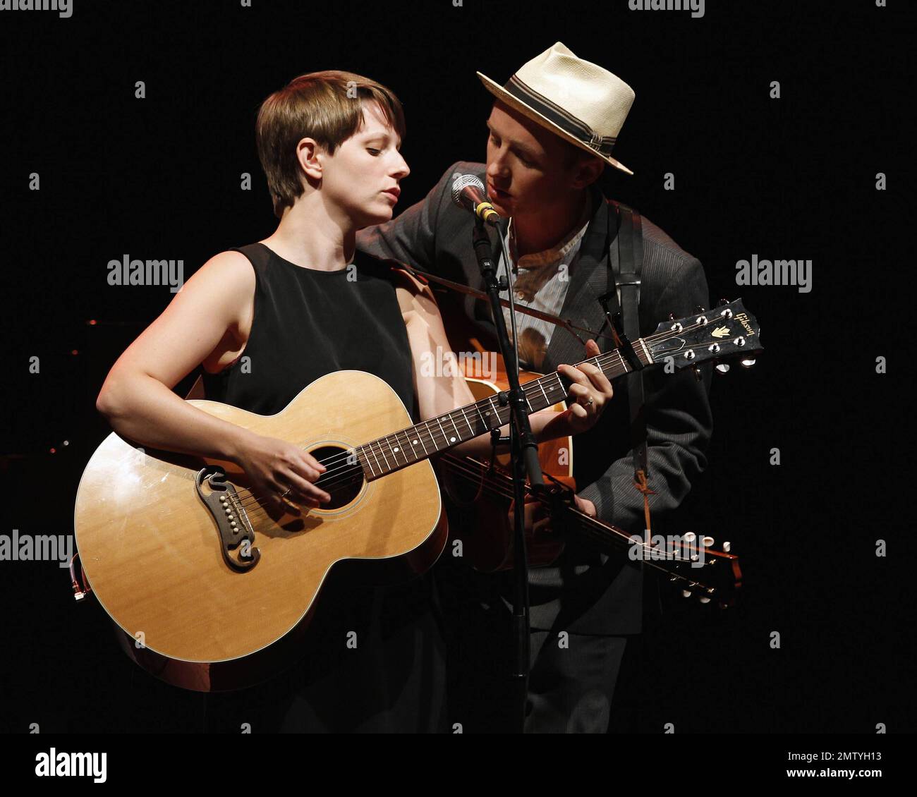 English husband and wife duo Trevor Moss and Hannah-Lou perform live at ...