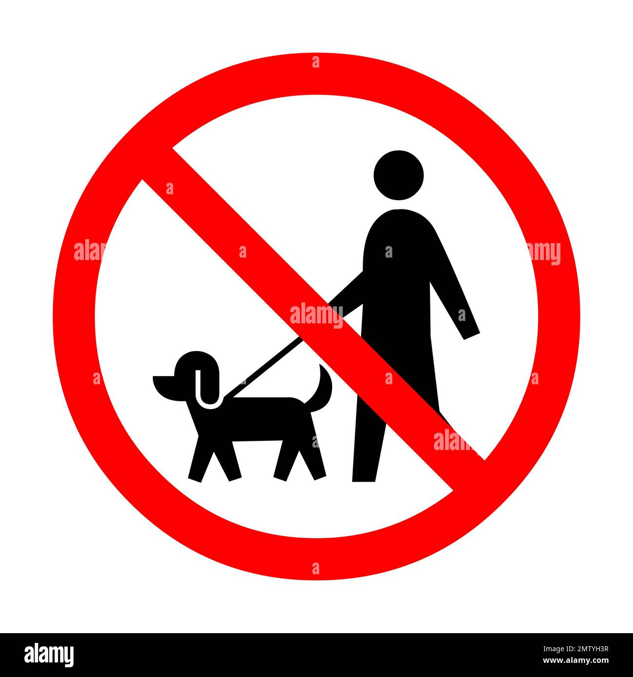 No walk the dog allowed sign Stock Photo - Alamy