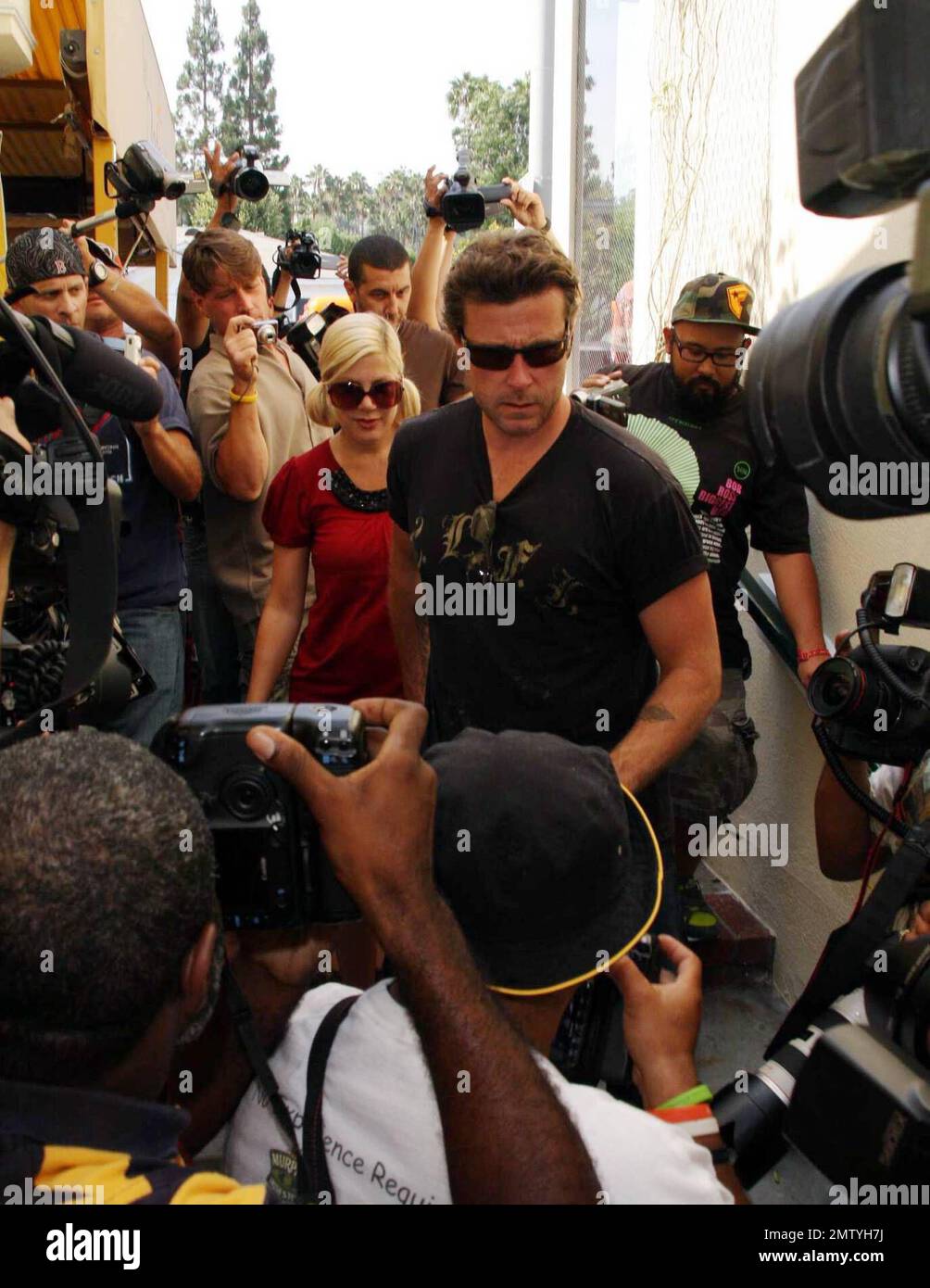 Tori Spelling and Dean McDermott cause a stir amongst the large throng ...