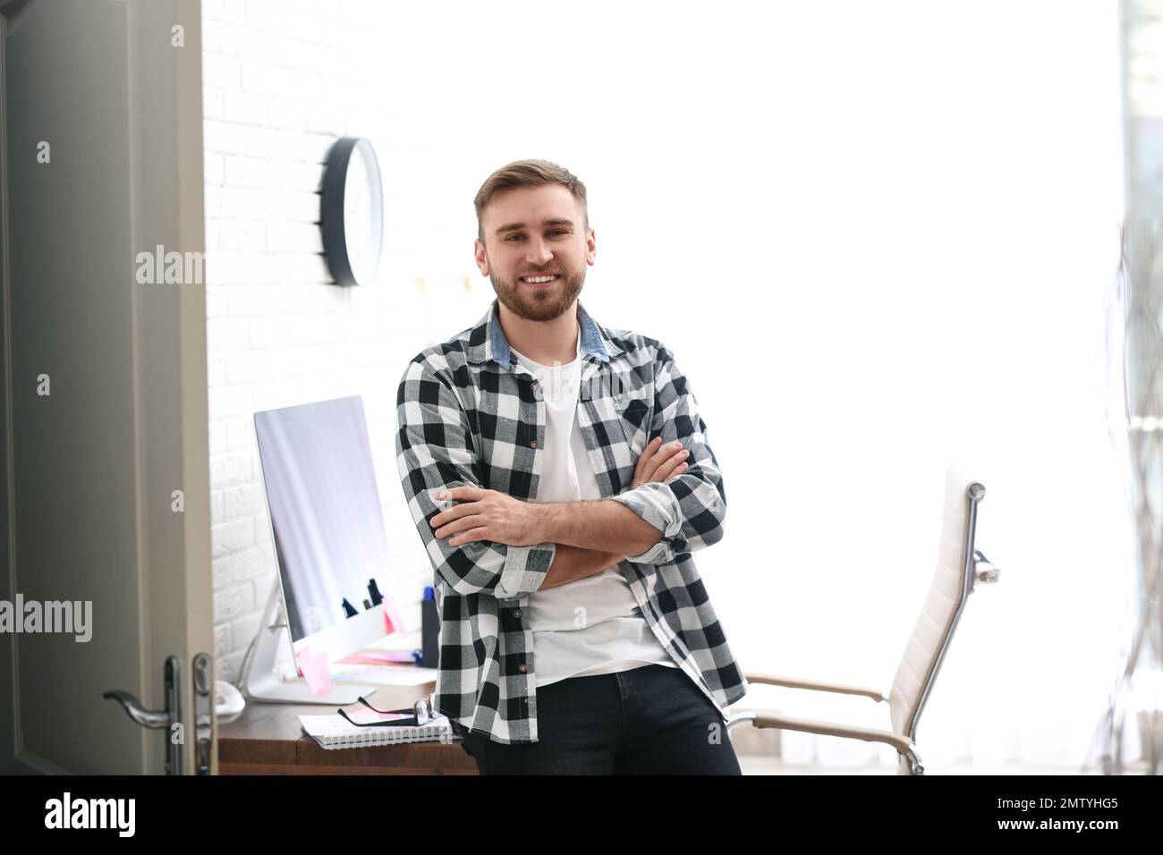 Portrait of male designer in office. Creative profession Stock Photo ...