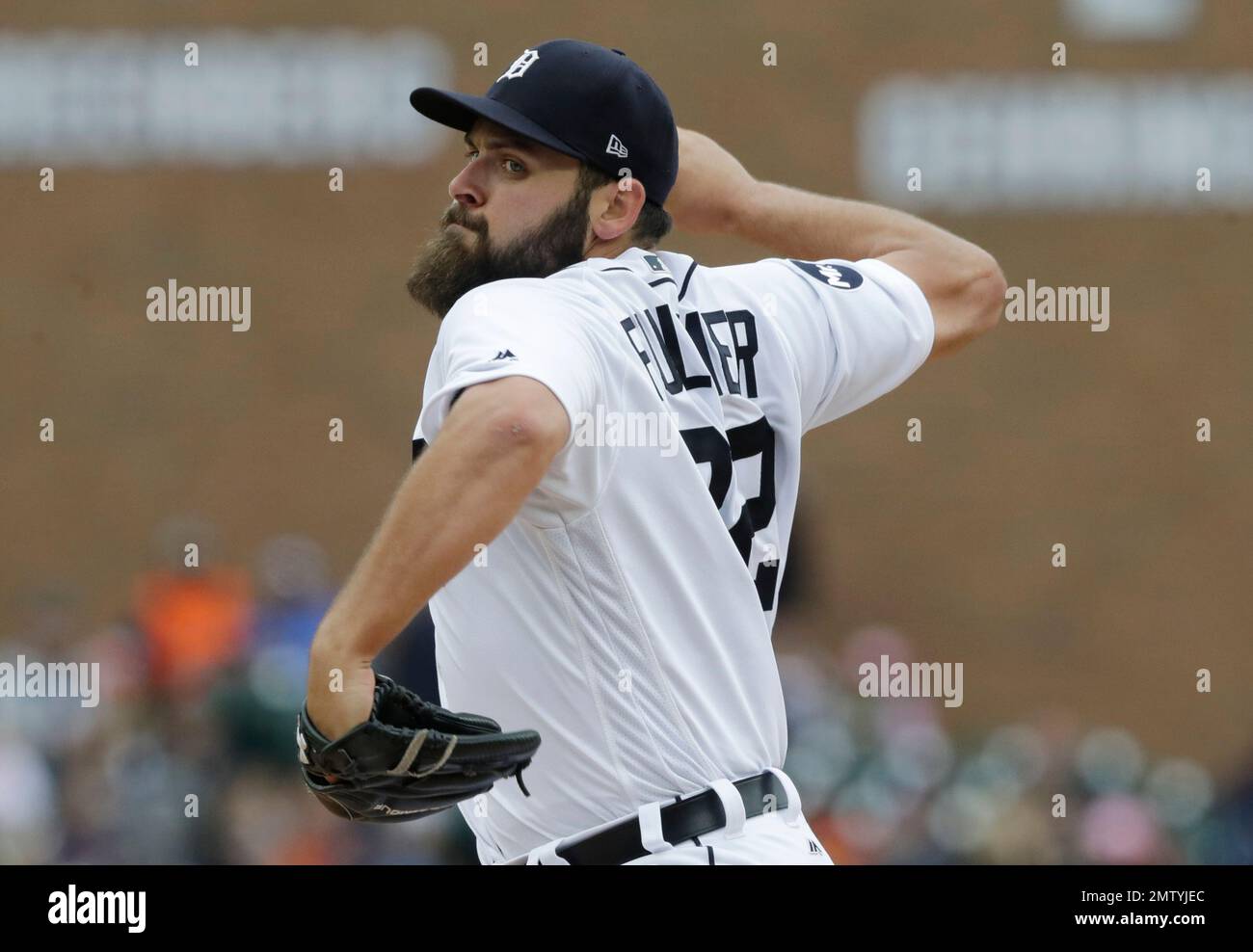 Detroit Tigers starting pitcher Michael Fulmer throws during the first ...