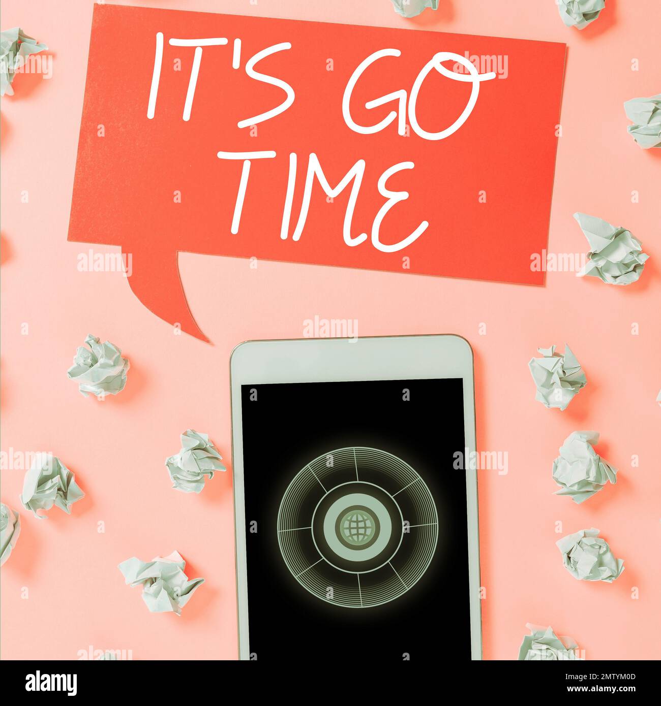 Text caption presenting It's Go Time. Concept meaning A period to ...