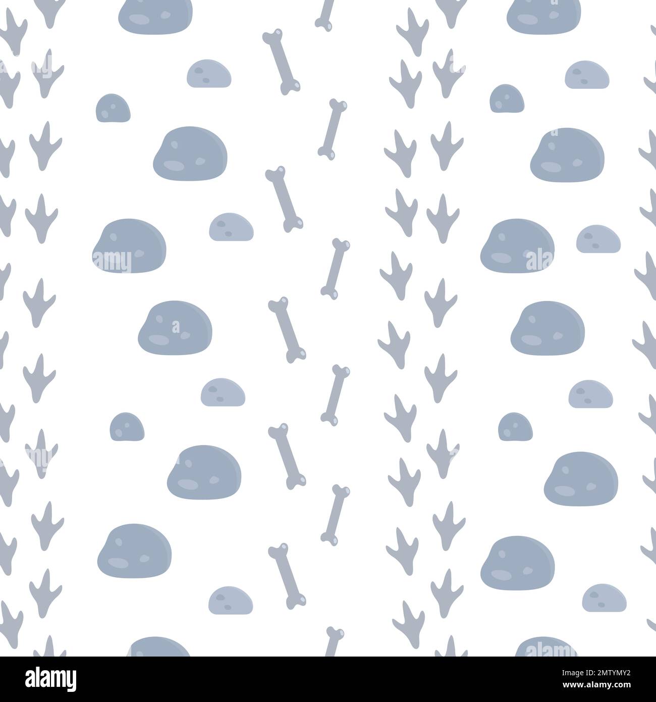 Vector dinosaur seamless pattern for children. Dino flat cartoon ...