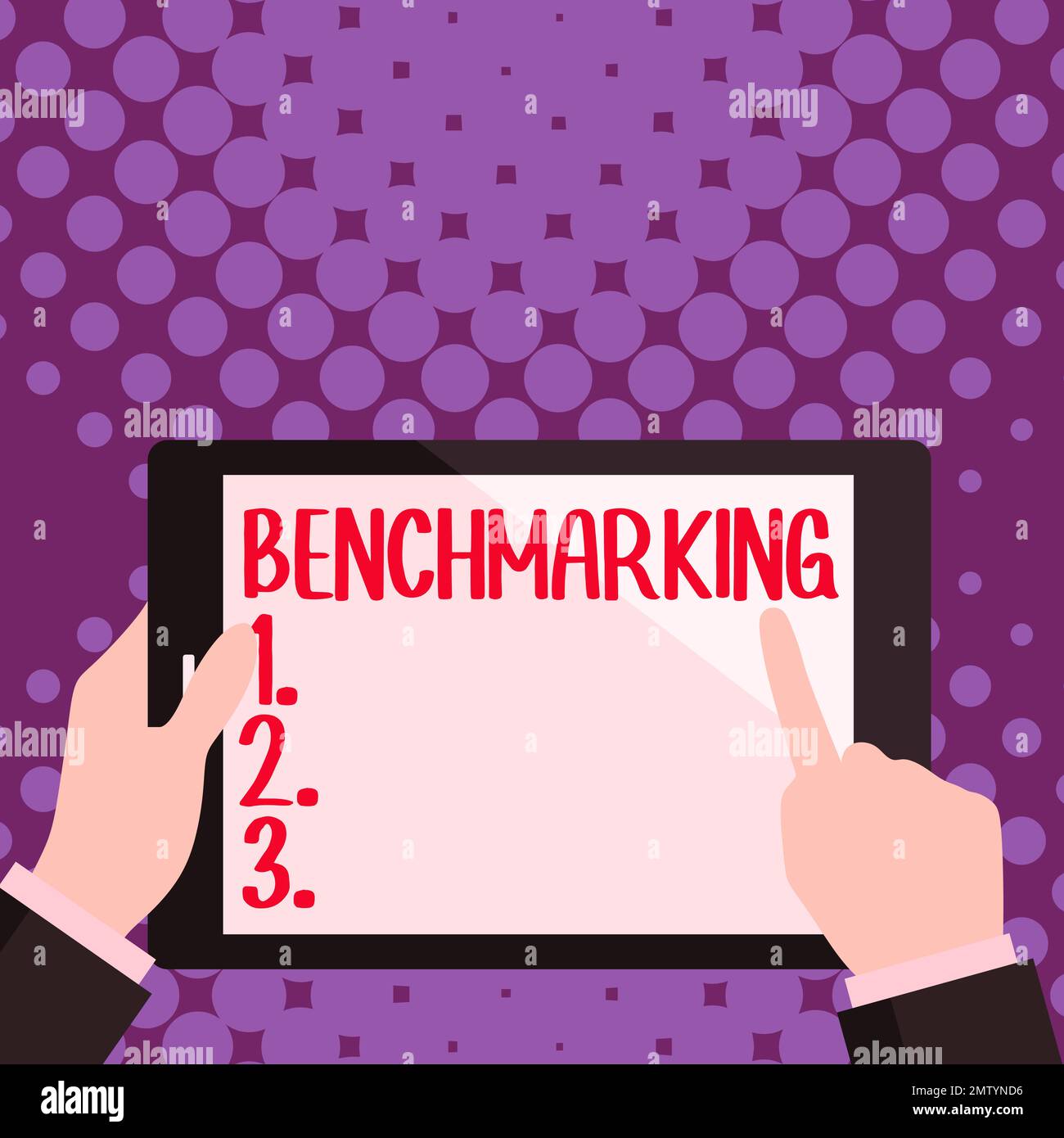 Conceptual display Benchmarking. Business concept Evaluate something by ...