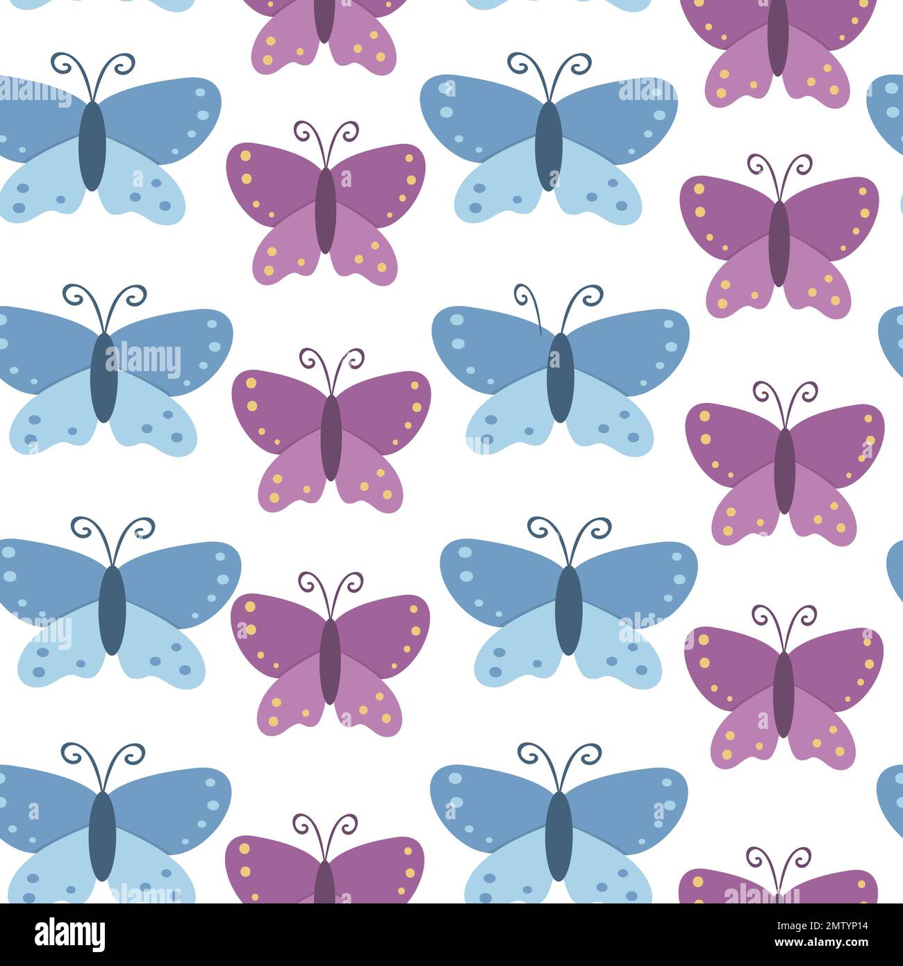 Vector seamless pattern for children. Flat cartoon background with ...