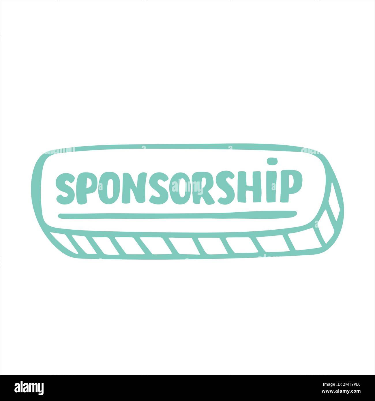 sponsorship hand drawing lettering word on white Stock Vector Image ...