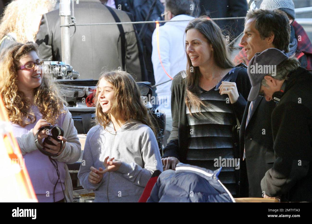 Ben Stiller on the set of "Tower Heist" during a day of shooting an ...