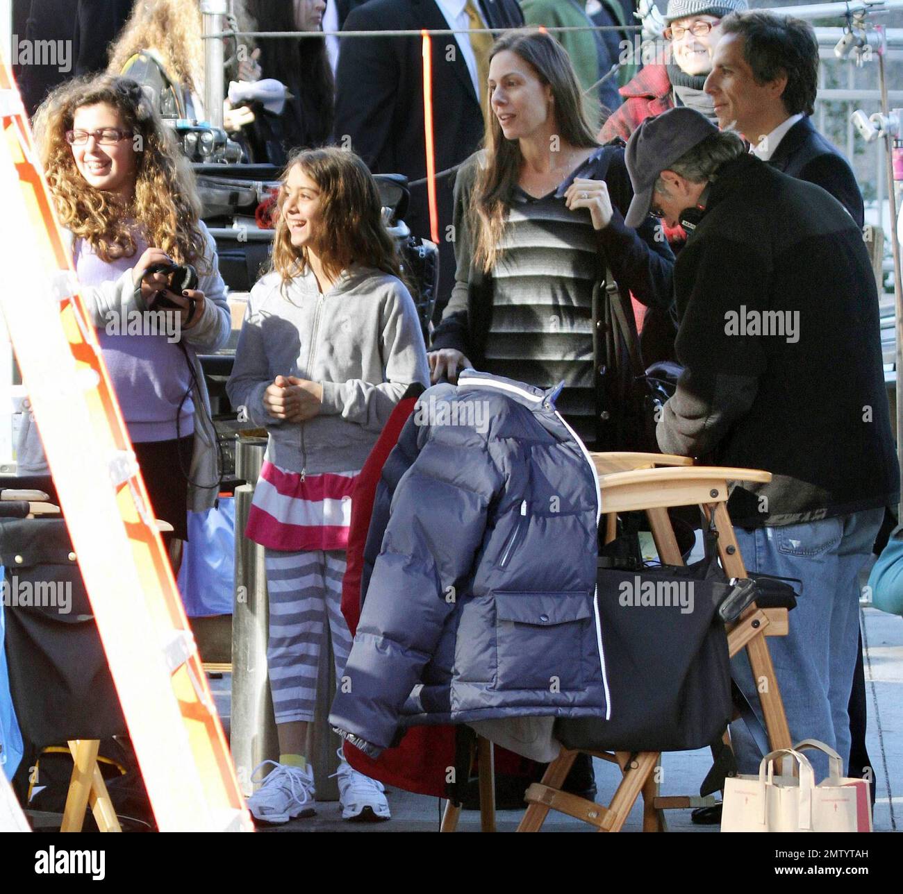 Ben Stiller on the set of "Tower Heist" during a day of shooting an ...