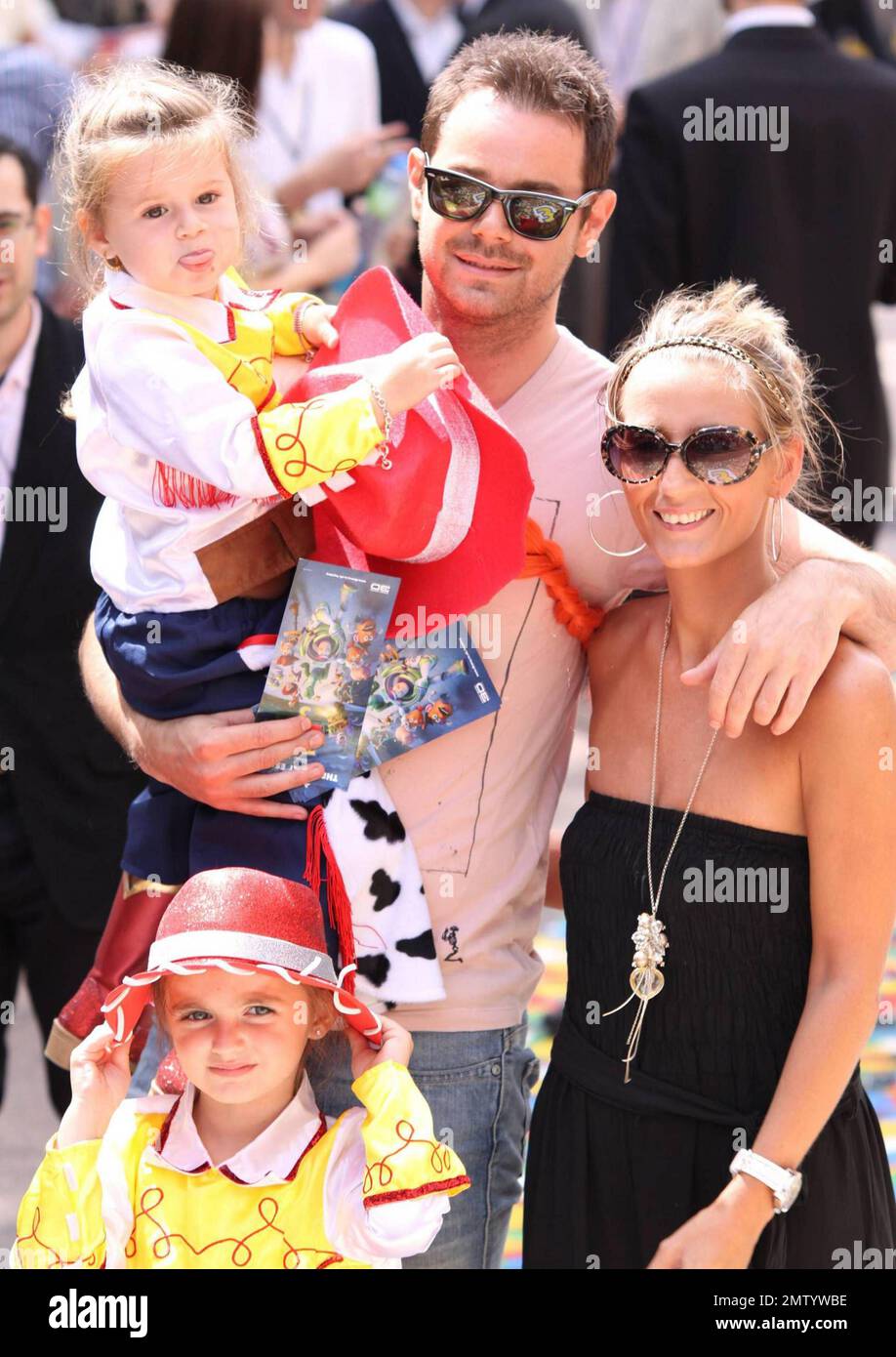 Danny Dyer and girlfriend Joanne Mas walks the multicolor carpet with ...