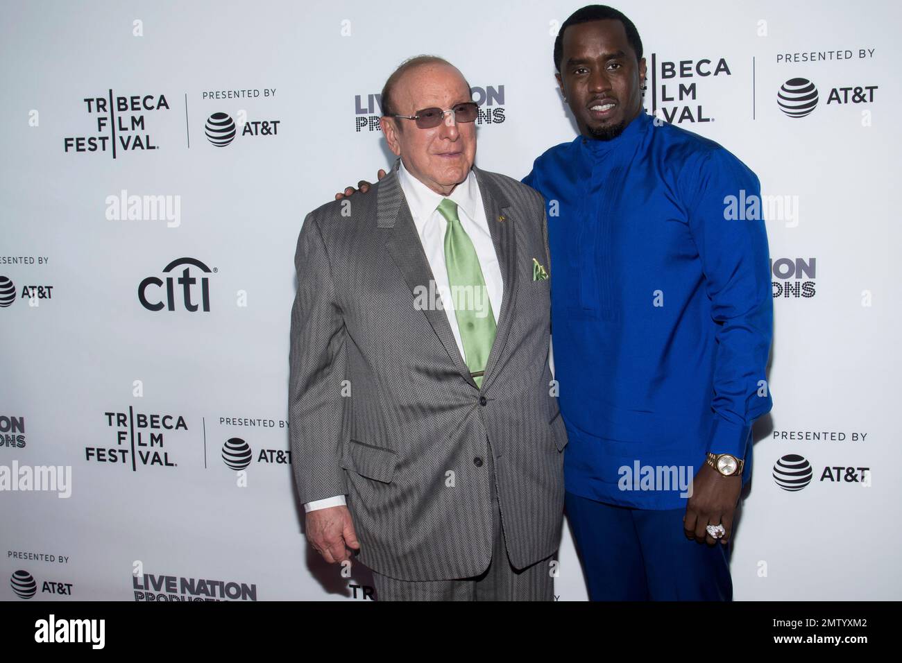 Clive Davis, left, and Sean "Diddy" Combs attend the "Can't Stop, Won't ...