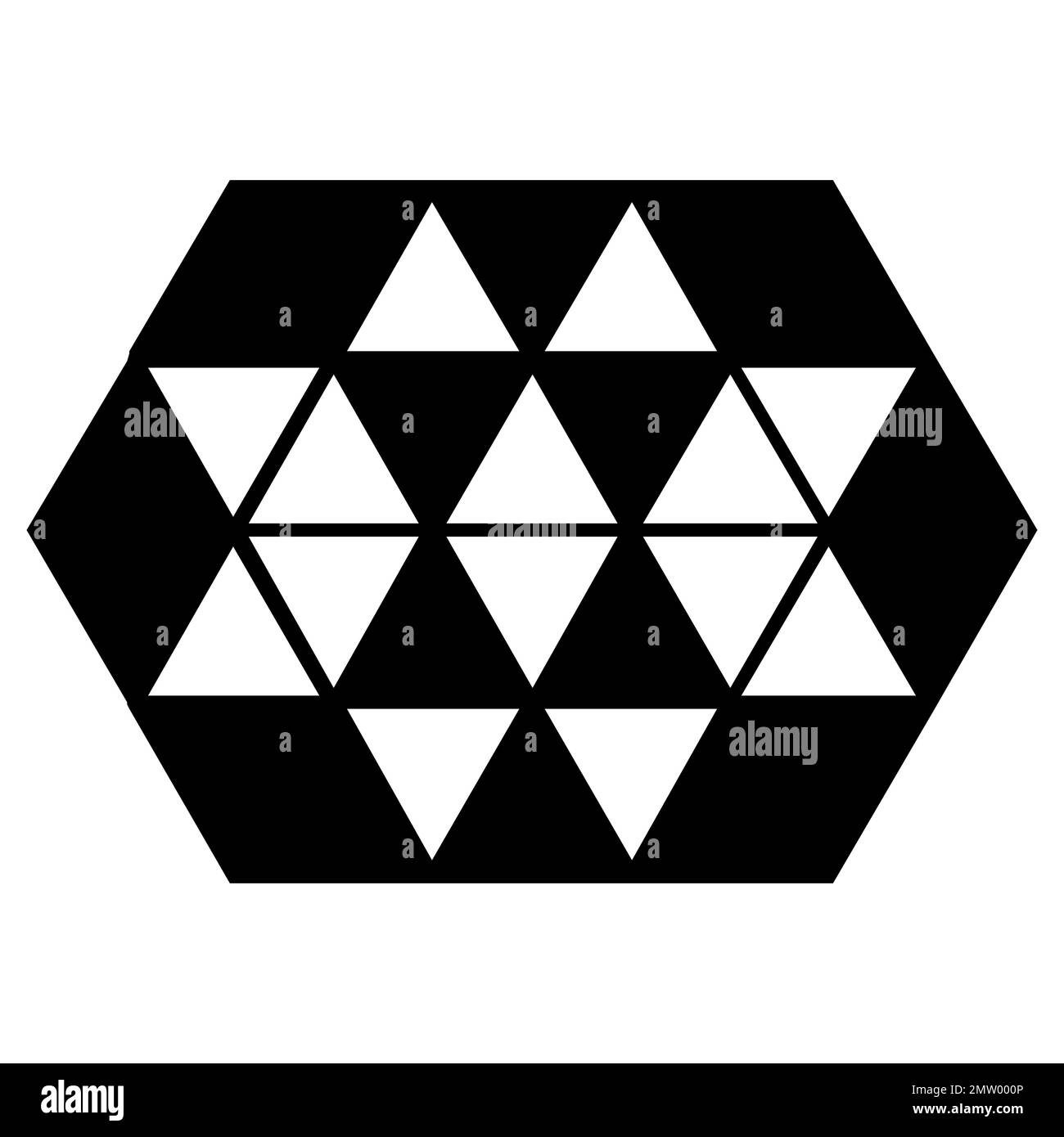 Hexagon symbol icon illustration Stock Photo - Alamy