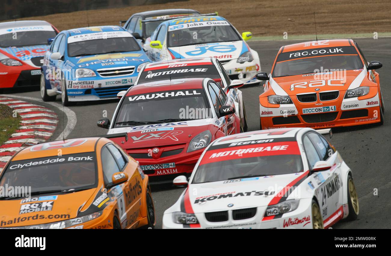 Round 1 of the BTCC 2008 at Brands Hatch motor racing circuit, cars ...