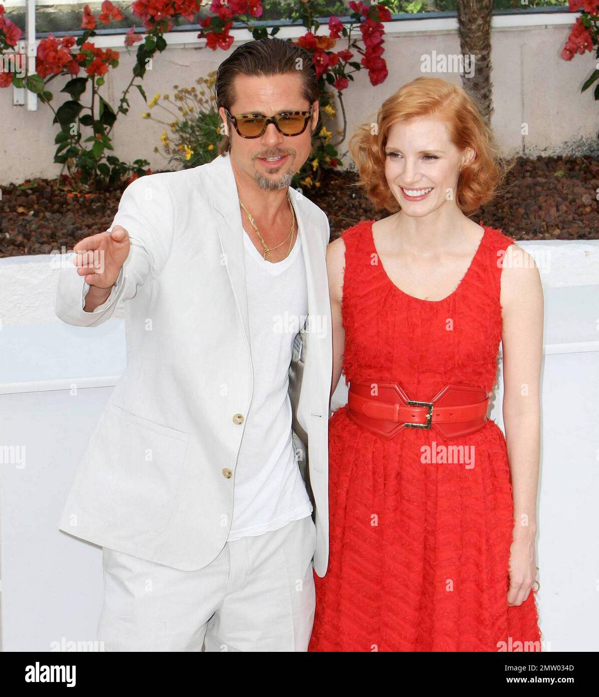 Brad pitt jessica chastain hi-res stock photography and images - Alamy