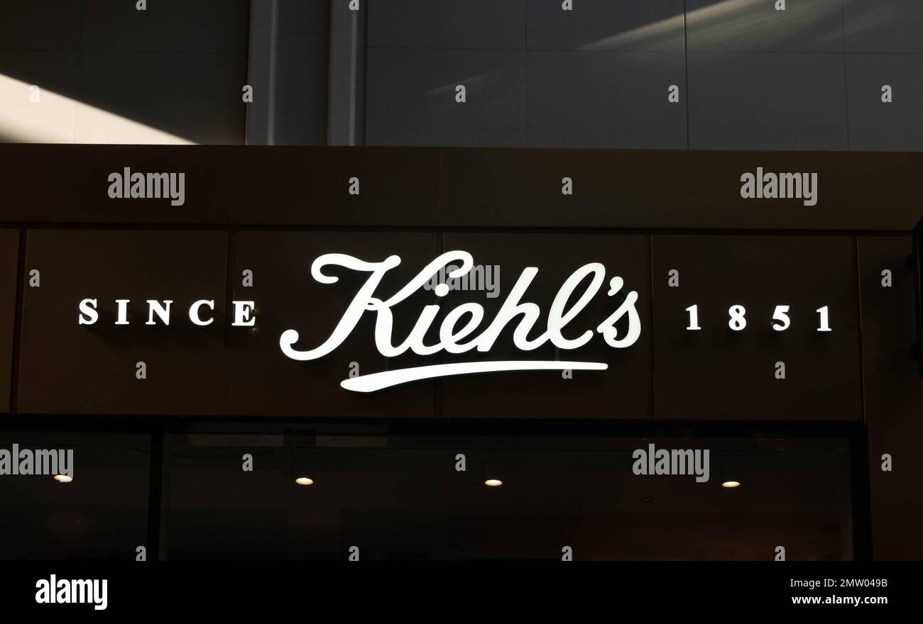 Liverpool sign at Kiehl's Stock Photo - Alamy