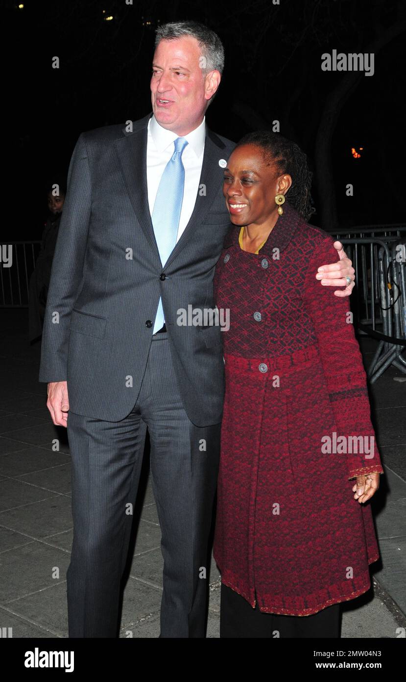 NYC Mayor Bill de Blasio and wife Chirlane McCray at the Vanity Fair ...