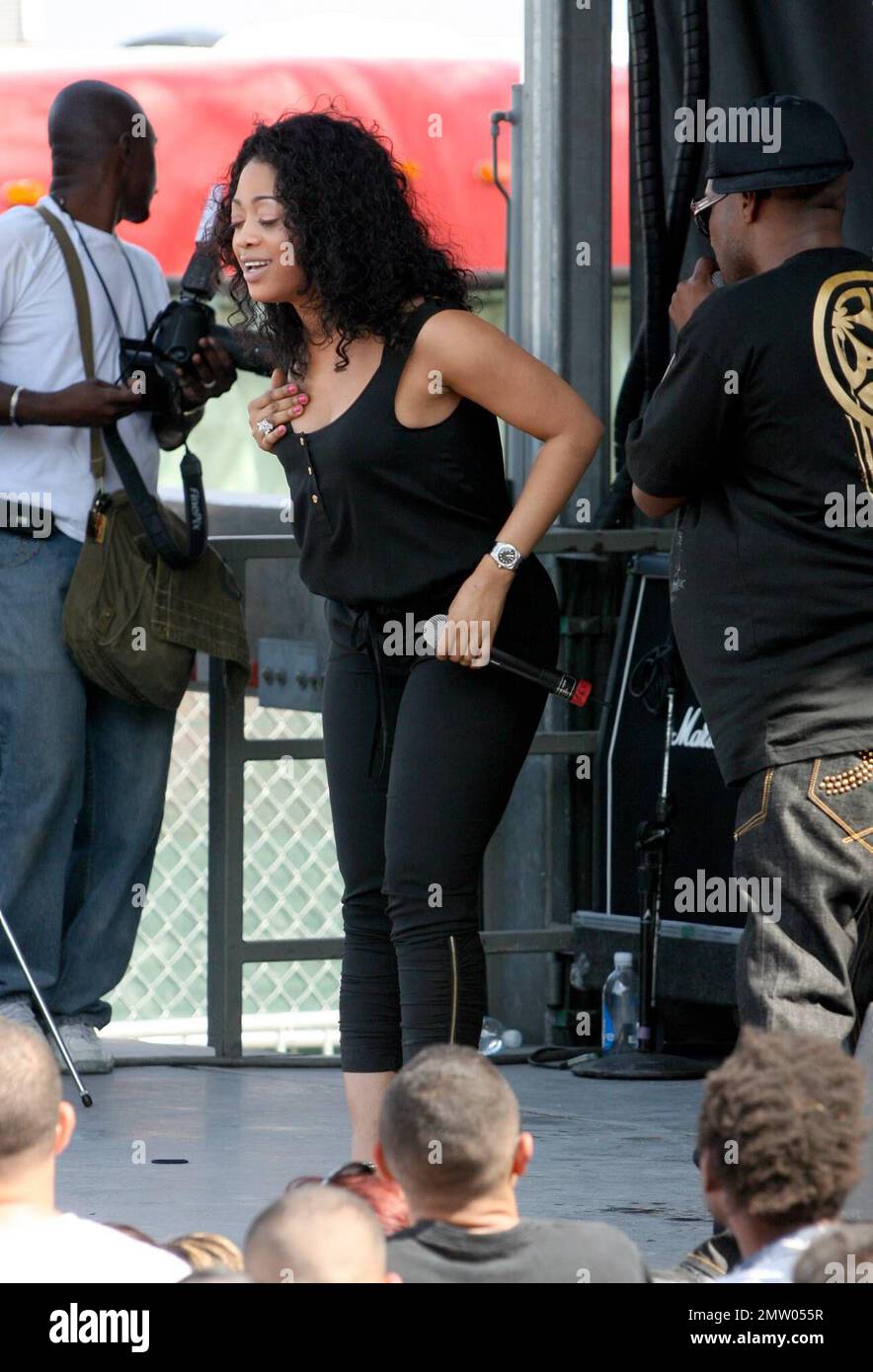 Trina performs at the Beach Ball Festival. The festival is a friendly ...