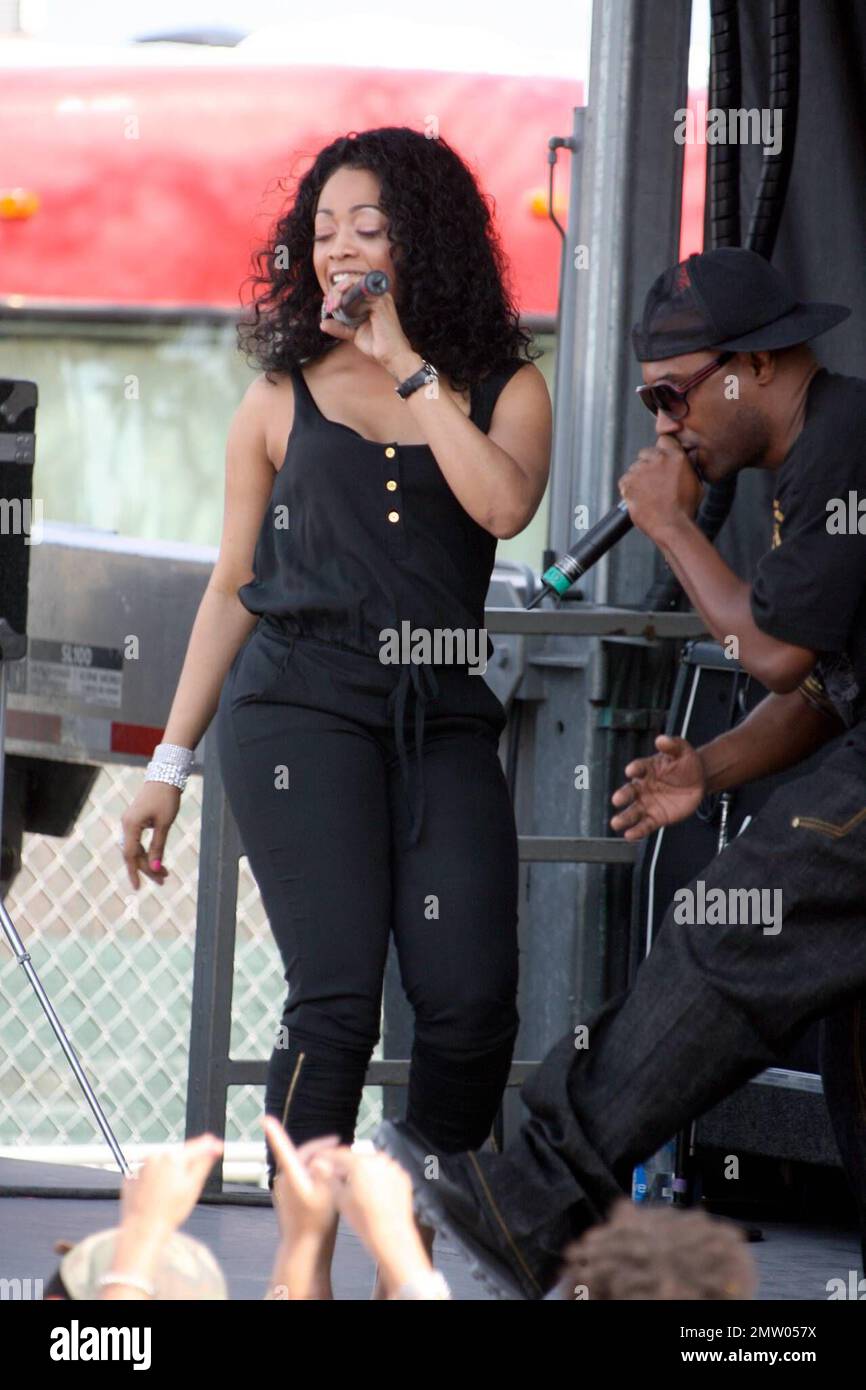 Trina performs at the Beach Ball Festival. The festival is a friendly ...