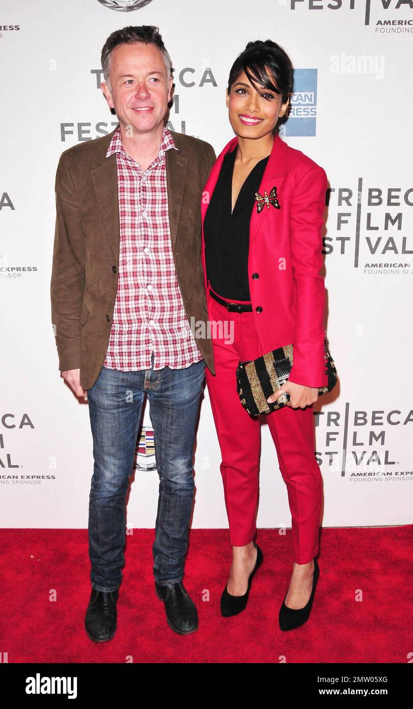 Michael Winterbottom and Frieda Pinto at the premiere of "Trishna ...