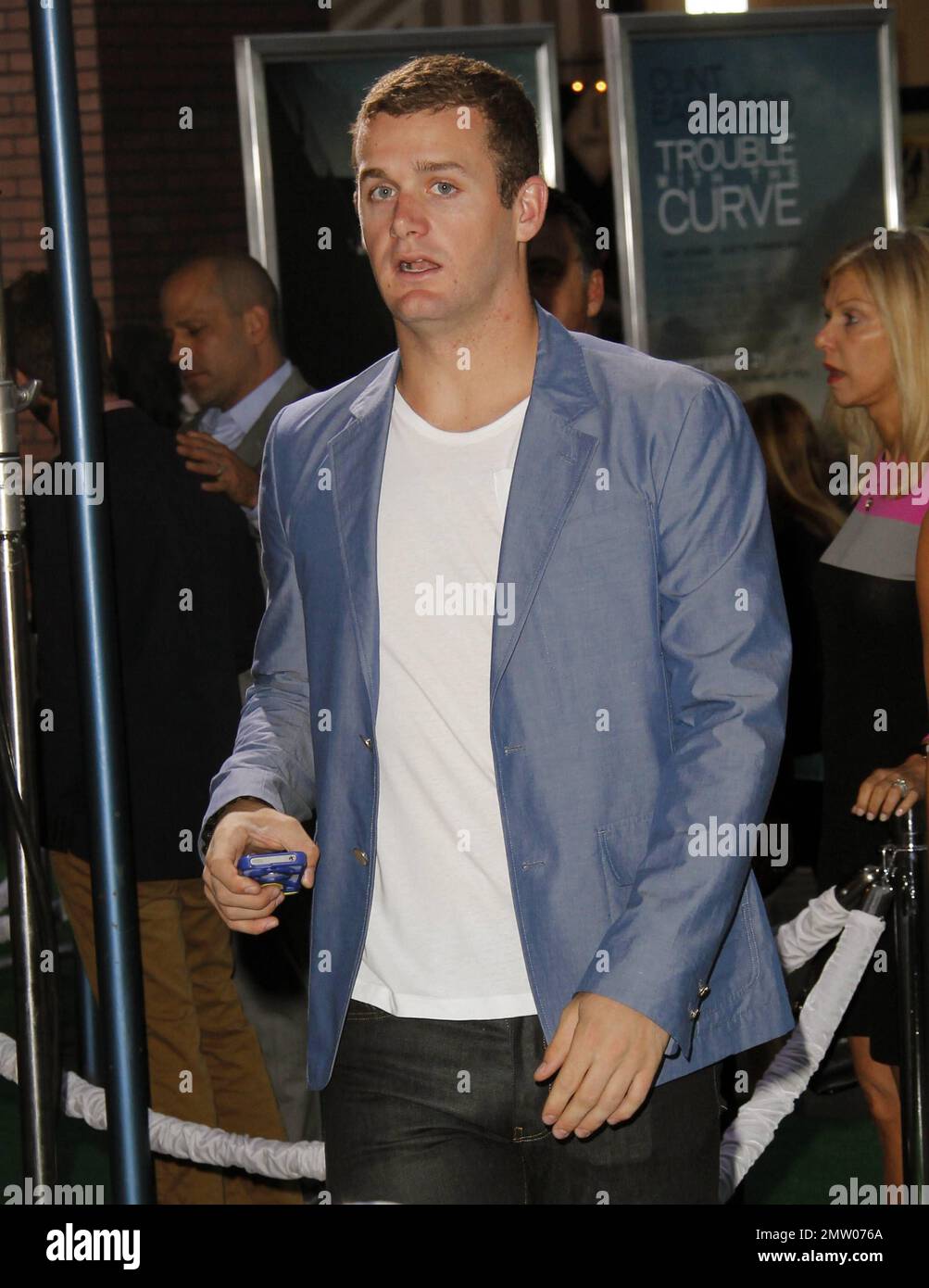 Tyler Clary at the premiere of "The Trouble with the Curve" at Mann's ...