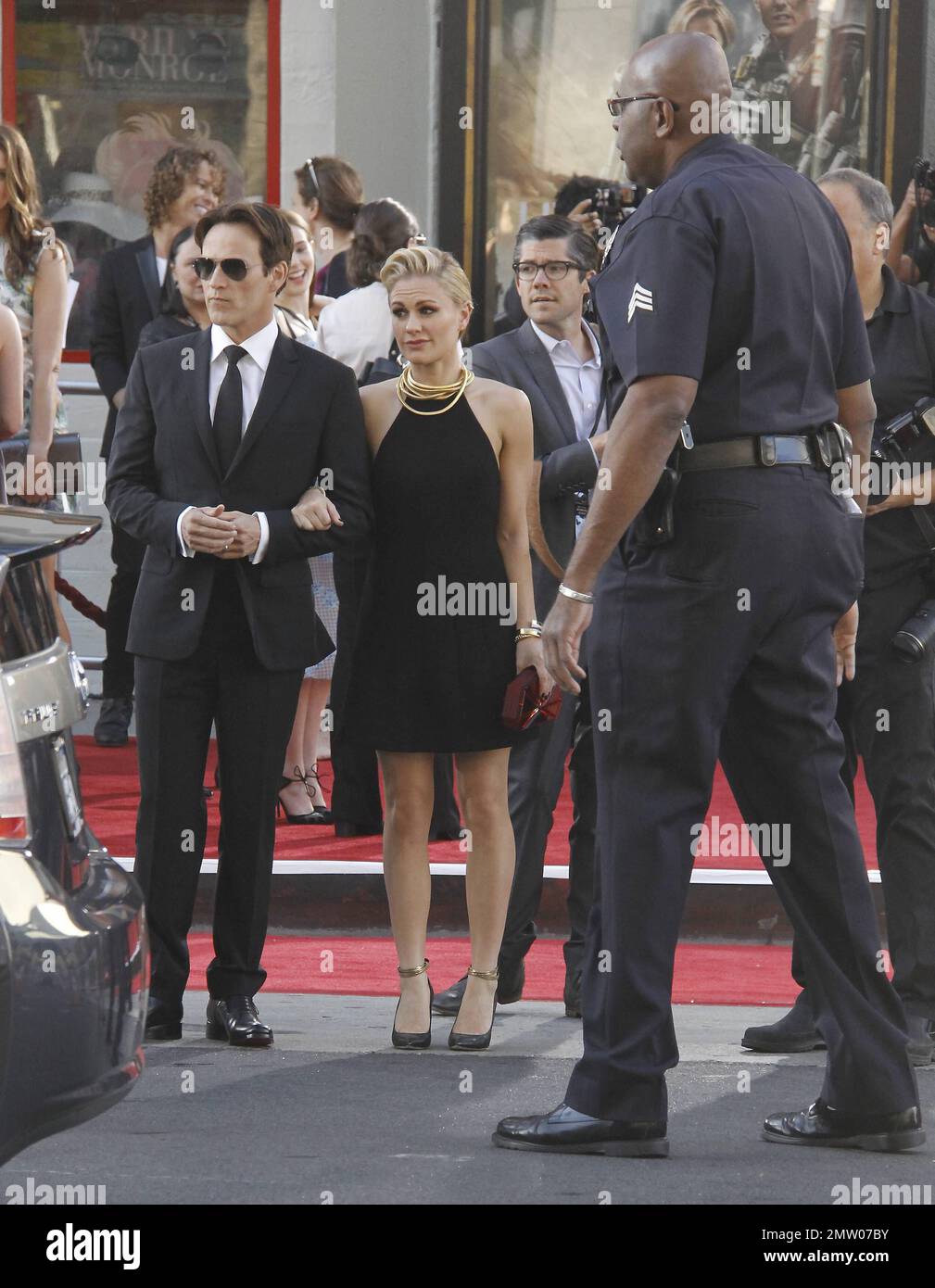 Stephen Moyer and Anna Paquin at the True Blood premiere in Los Angeles ...