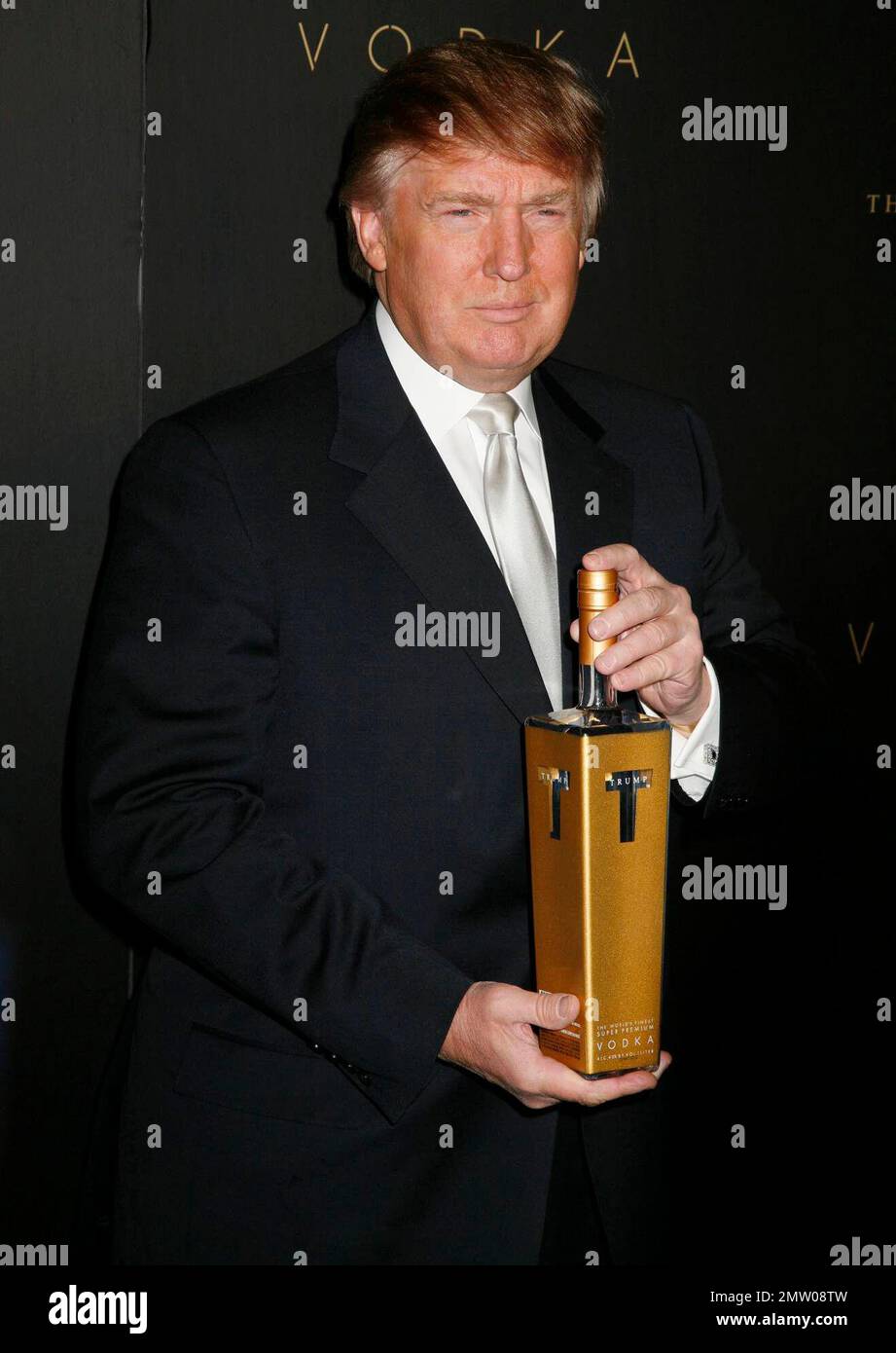 Donald Trump arrives on the red carpet for the launch of his new line ...