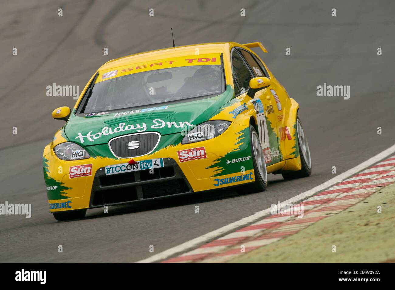 Jason Plato racing in a Seat Leon diesel TDI for Seat sport UK in the ...