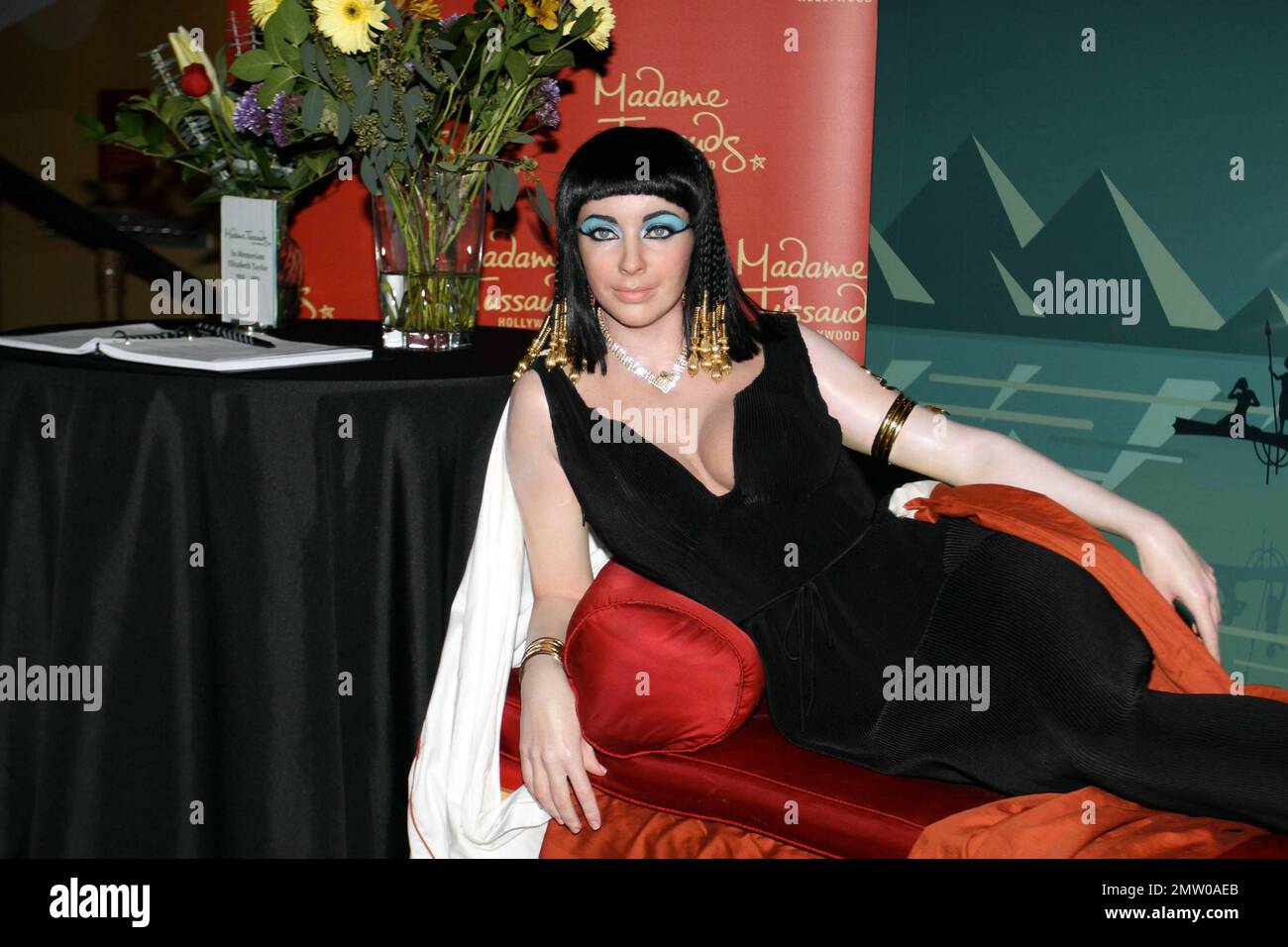 A wax figure of Elizabeth Taylor is on exhibit today at Madame Tussaud ...