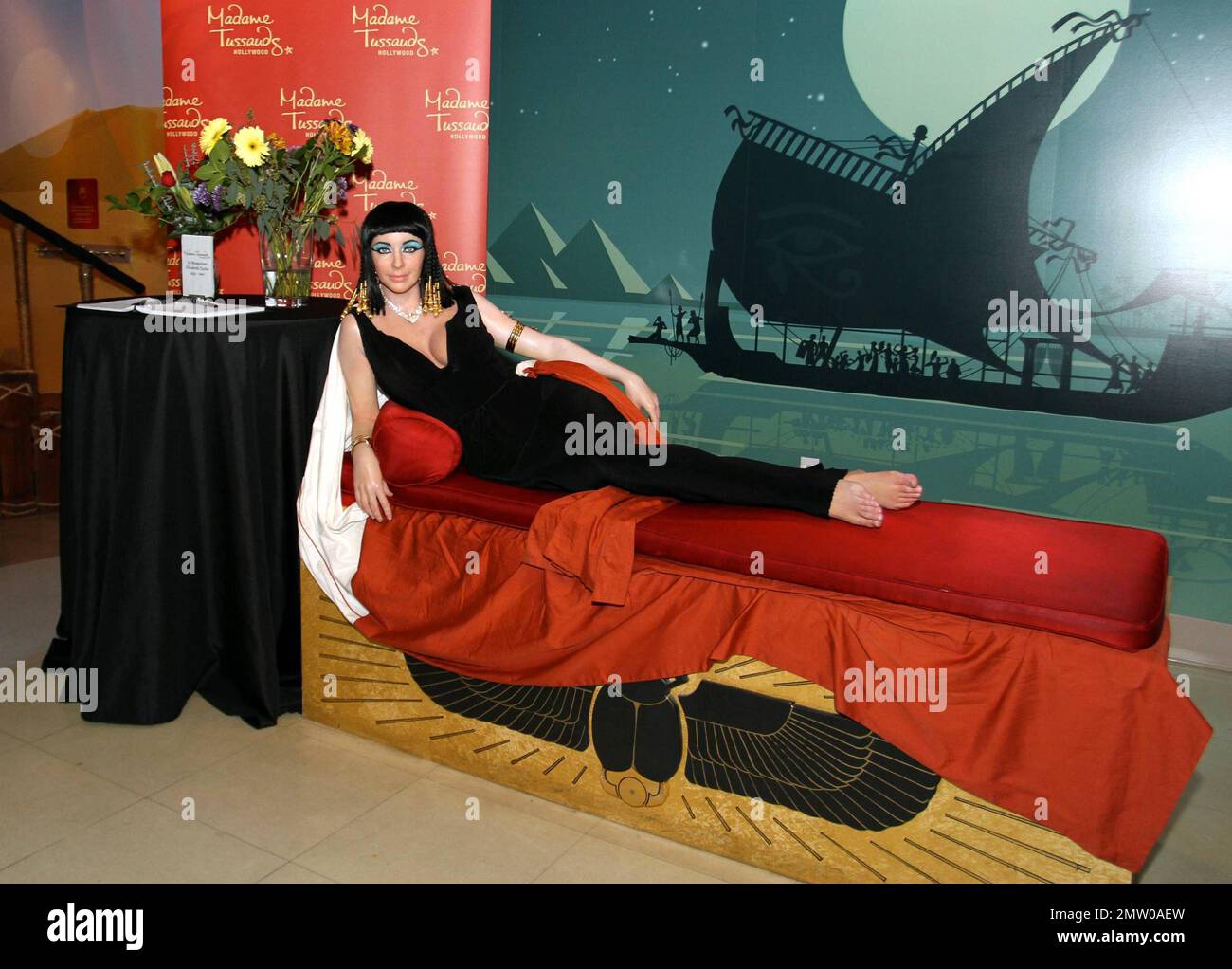 A wax figure of Elizabeth Taylor is on exhibit today at Madame Tussaud ...