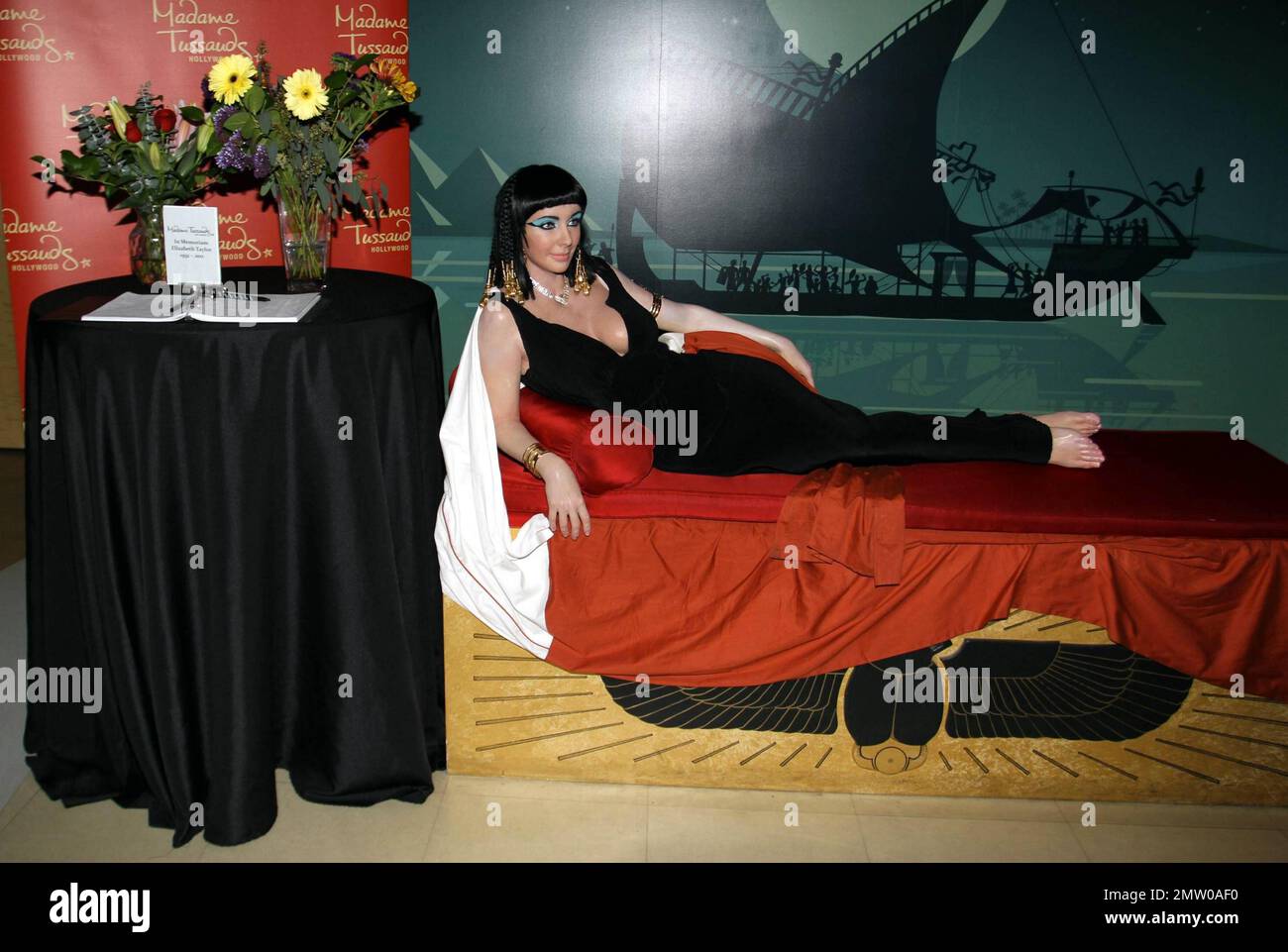 A wax figure of Elizabeth Taylor is on exhibit today at Madame Tussaud ...