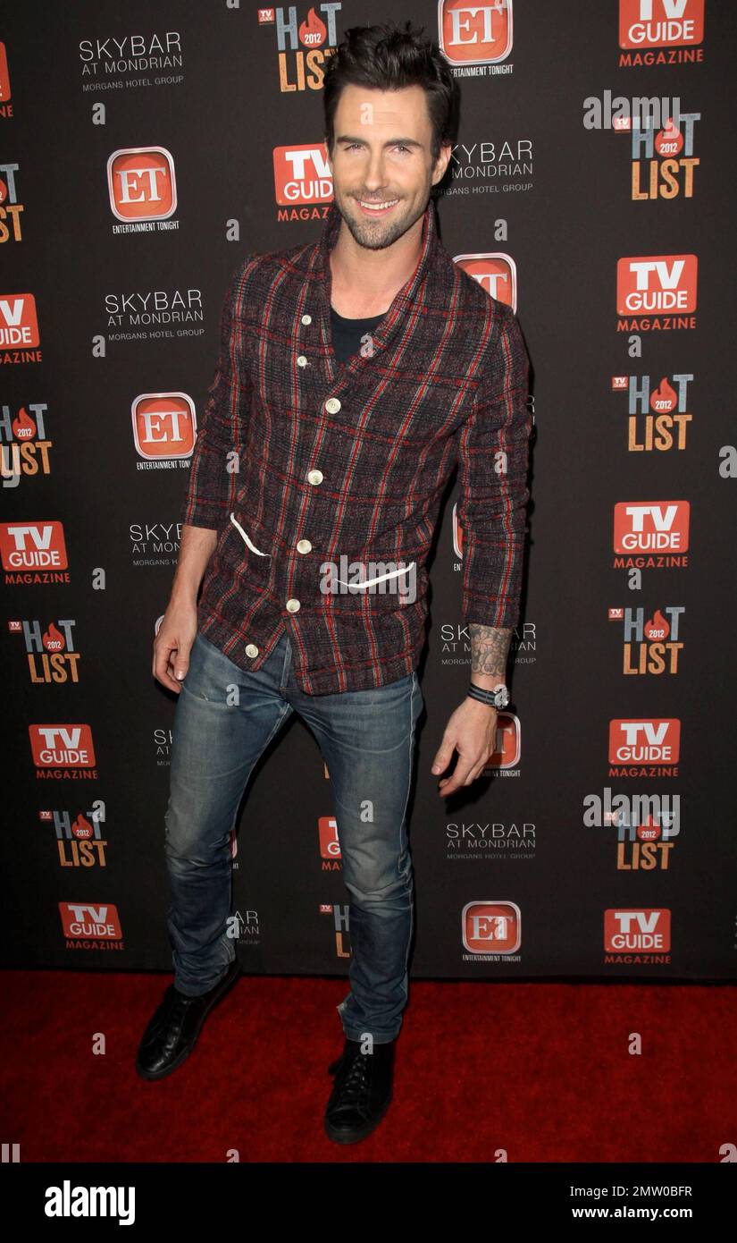 Adam Levine arriving at TV Guide Magazine's Annual Hot List Party at ...