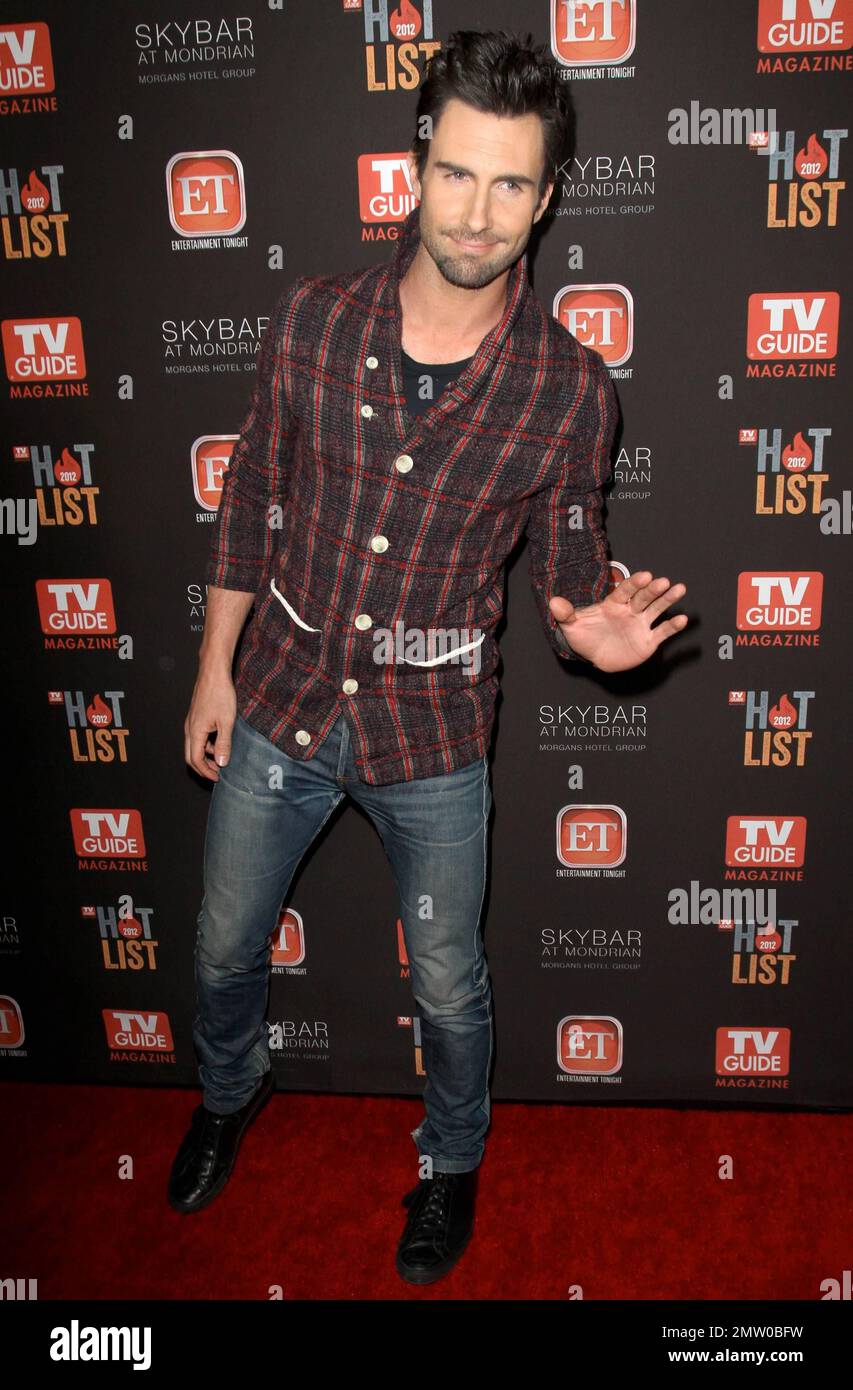 Adam Levine arriving at TV Guide Magazine's Annual Hot List Party at ...