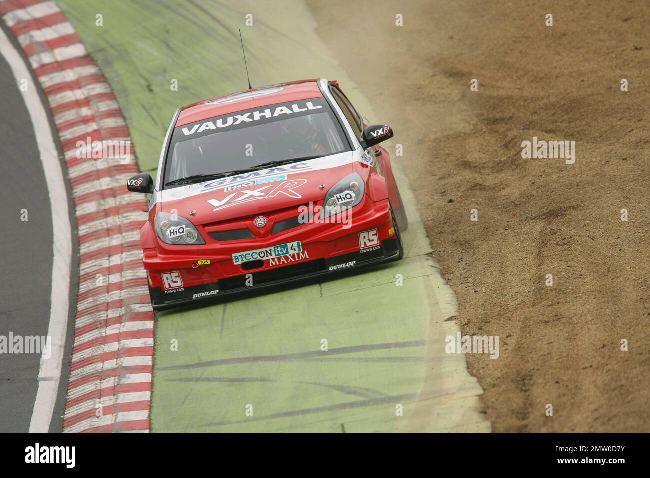 Matt Neal racing in his Vauxhall Vectra for team VX racing in the 2008 ...
