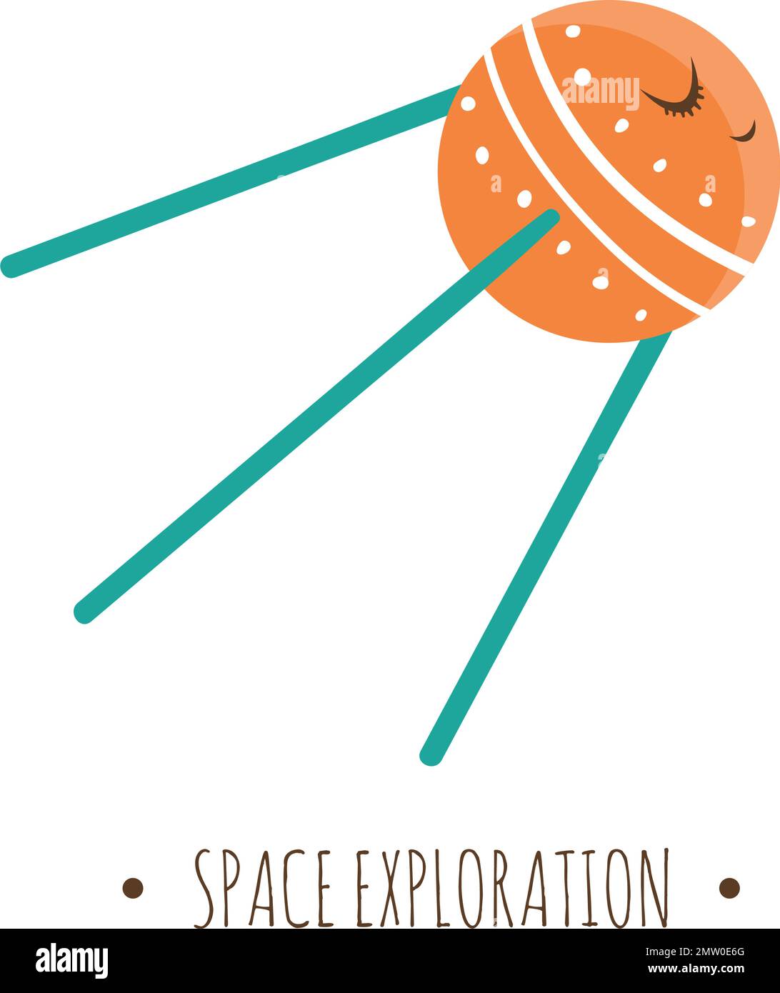 Vector probe illustration for children. Bright and cute flat picture of ...