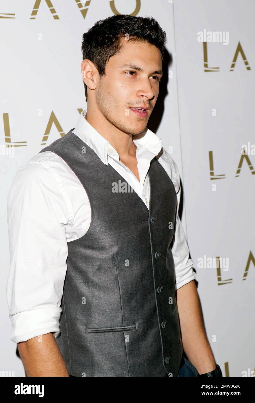 Alex Meraz of the "Twilight" film series pose on the red carpet at LAVO ...