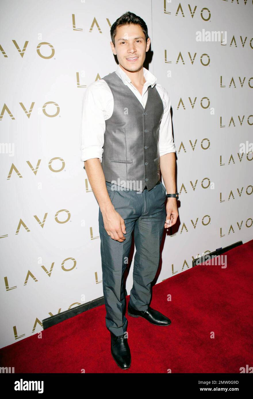 Alex Meraz of the "Twilight" film series pose on the red carpet at LAVO ...