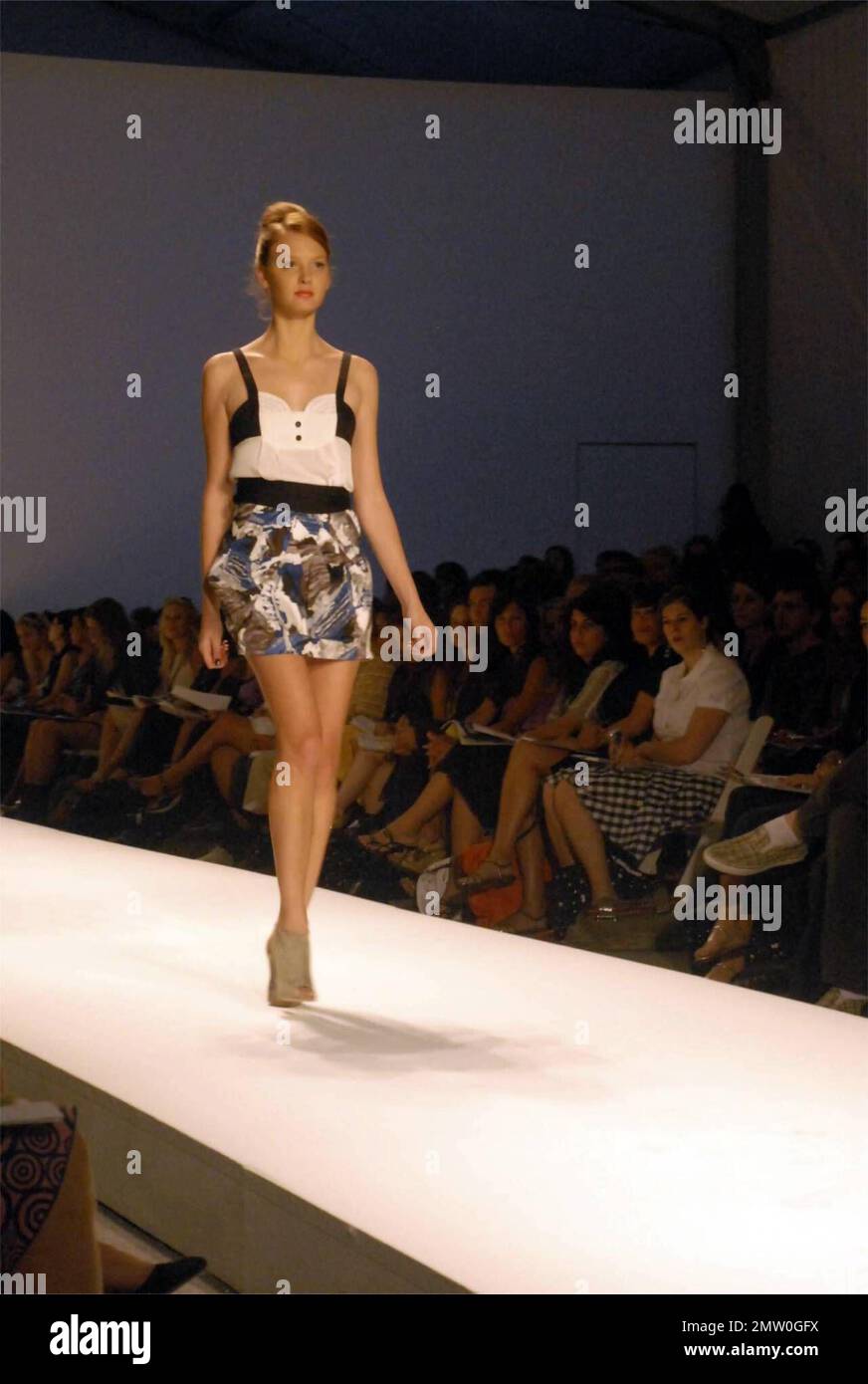 Models walk the runway wearing Twinkle by Wenlan at the fashion show ...